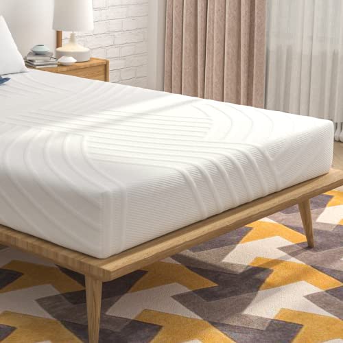 KOMFOTT 8 Inch Mattress Queen Size, Cooling-Gel Memory Foam Mattress with Jacquard Cover, Pressure Relief & Spine Protection, Medium Firm Mattresses, CertiPUR-US Certified Queen Bed Mattress in a Box