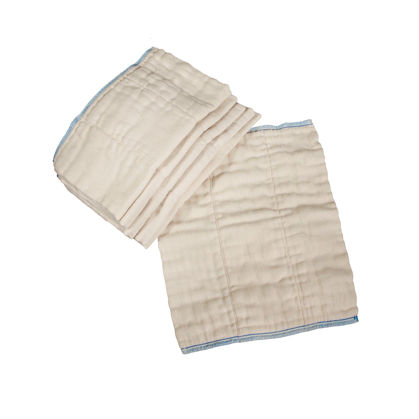 Unbleached Prefold Cloth Diapers by OsoCozy – 100% Cotton, Durable, Soft, Absorbent, Sustainable & Economical - 12"x16", Fits 7-15 Lbs. - (Infant 4x8x4)
