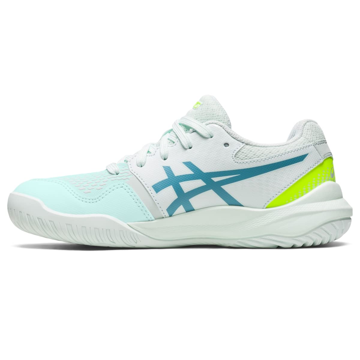 ASICS Kid's GEL-RESOLUTION 9 Grade School Tennis Shoes, 2, SOOTHING SEA/GRIS BLUE