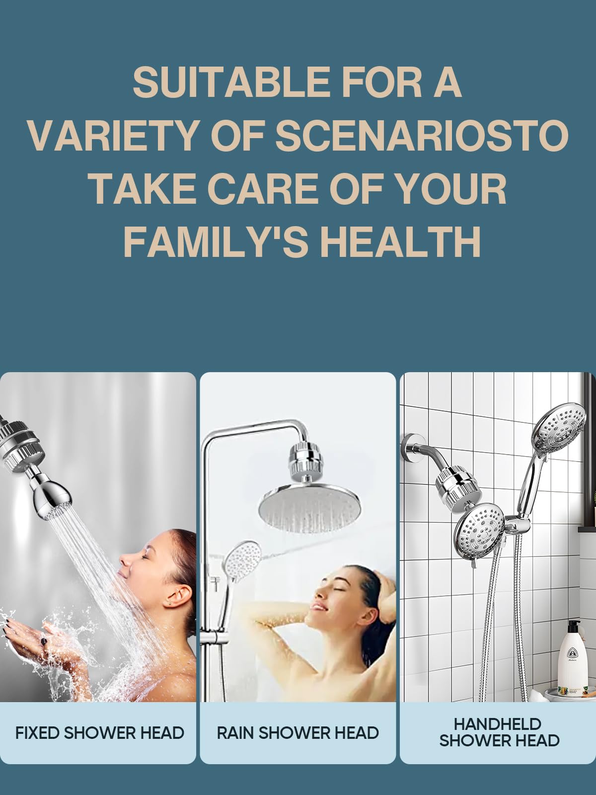 Cobbe HD HEAVY DUTY High Output Shower Filter β 99% REMOVAL Shower Head Filter for Hard Water, Heavy Metals, Chlorine and Harmful Substance, Improve your skin and hair - Black