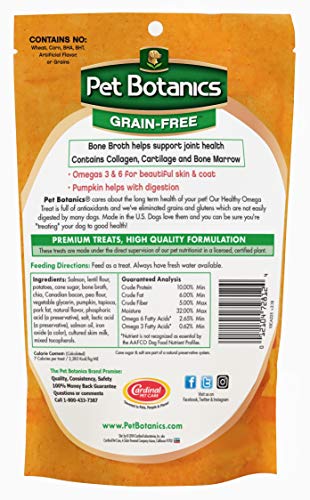 Pet Botanics 12 oz. Pouch Omega Plus, Soft & Chewy, Salmon Flavor, with 500 Treats Per Bag, The Choice of Top Trainers