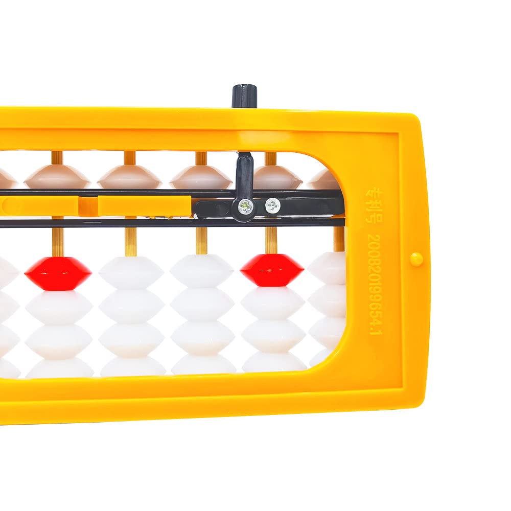 DMHMXZ Abacus,Soroban, Abacus for Adults, Professional 13 Column Abacus for Math with Reset Button,Digits and Educational Learning Tool (9.8 inch)