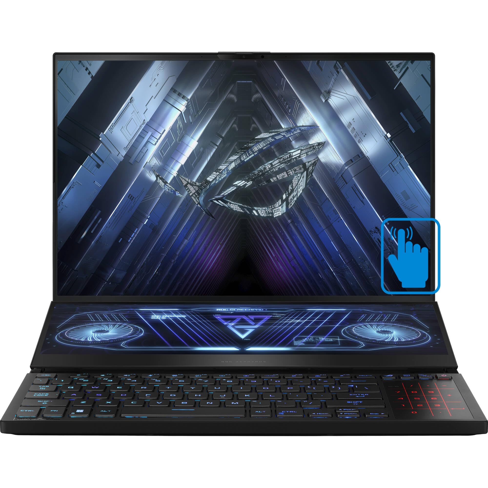 ASUS ROG Zephyrus Duo 16 Gaming & Entertainment Laptop (AMD Ryzen 7 6800H 8-Core, 32GB DDR5 4800MHz RAM, 2x2TB PCIe SSD RAID 1 (2TB), Win 10 Pro) with MS 365 Personal, Dockztorm Hub