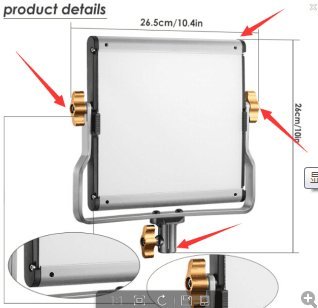 Neewer 2 Packs Dimmable Bi-Color 480 LED with U Bracket Professional Video Light for Studio, YouTube Outdoor Video Photography Lighting Kit, Durable Metal Frame,3200-5600K, CRI 96