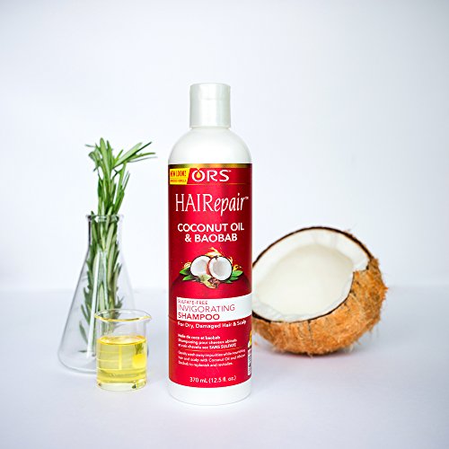 ORS HAIRepair Coconut Oil & Baobab Sulfate-Free Invigorating Shampoo, 12.5 Ounce