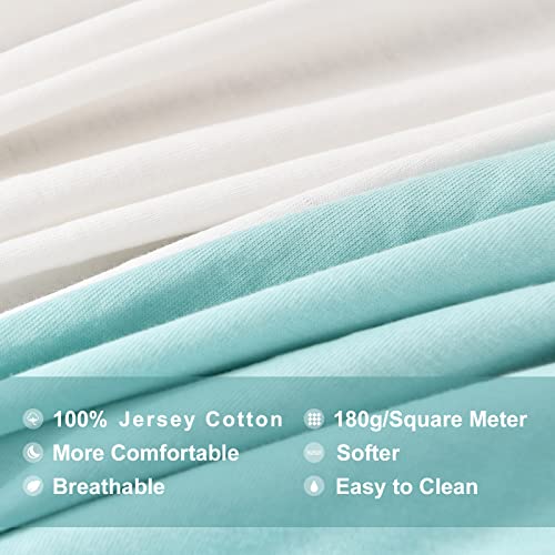 MEILA Bassinet Sheets Compatible with Mika Micky Bedside Sleeper, Mini Crib Sheets for Boy Girl, 100% Jersey Cotton Bassinet Matress Sheet, Ultra Soft, Pack of 2(33"×20")