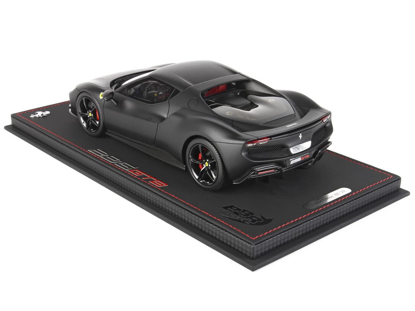 BBR 296 GTB Matt Black with Display CASE Limited Edition to 20 Pieces Worldwide 1/18 Model Car P18210 MB1