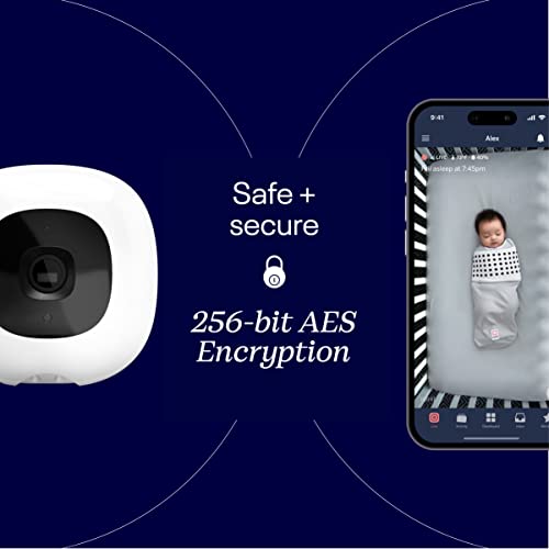 Nanit Pro Smart Baby Monitor & Wall Mount β Wi-Fi HD Video Camera, Sleep Coach and Breathing Motion Tracker, 2-Way Audio, Sound and Motion Alerts, Nightlight and Night Vision, Includes Breathing Band