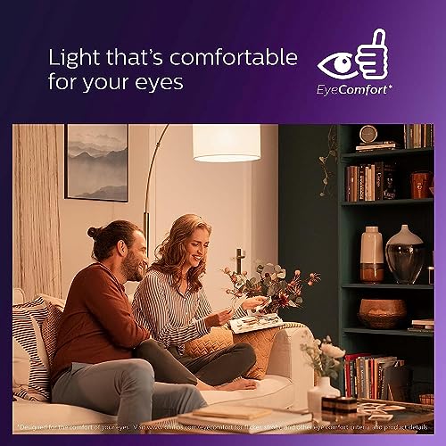 PHILIPS LED Flicker-Free Frosted Dimmable BR30 Light Bulb - EyeComfort Technology - 650 Lumen - Soft White (2200K) - 7.5W=65W - E26 Base - Title 20 Certified - Ultra Definition - Indoor - 4-Pack