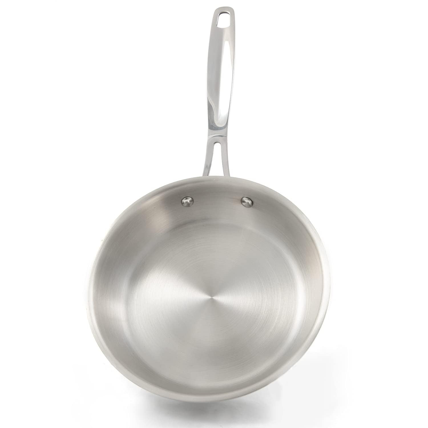 Nuwave Whole Body 3-Ply Stainless Steel Frying Pan Skillet 10", Premium 18/10, Even-Heating Tech&Heavy-Duty Construction,