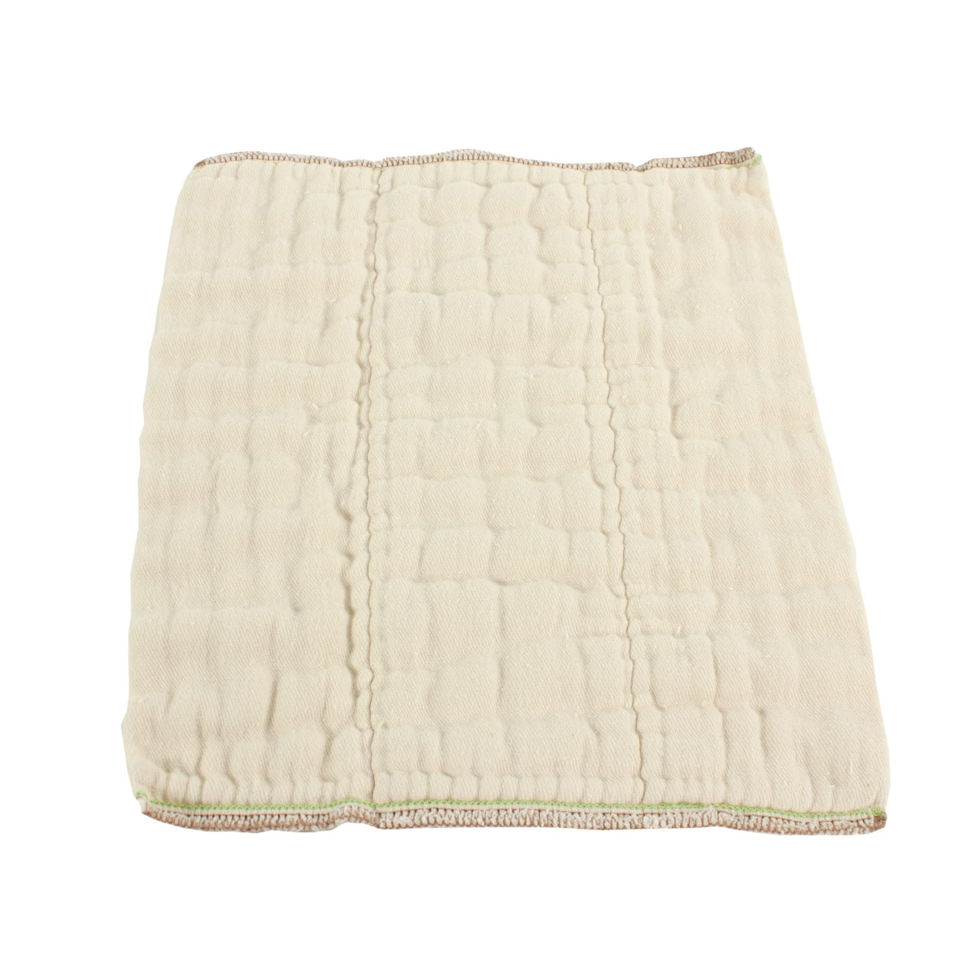 OsoCozy Organic Cotton Prefold Cloth Diapers Traditional Fit Small 4x8x4 Layering (6pk) - Super-Soft, Thick, Absorbent and Durable. Unbleached Natural Color, Fits 7-15 lbs.