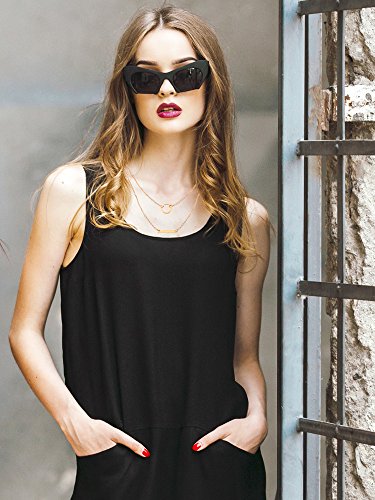 BBTO 4 Pieces Layered Pendant Choker Necklace Gold Layering Chain Choker for Women Girls (Style A)
