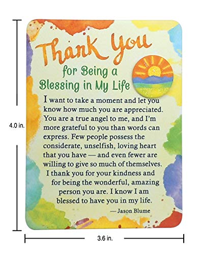 Blue Mountain Arts Appreciation Magnet with Easel Back—Gift to Express Gratitude to an Angel in Your Life, 4.9 x 3.6 Inches (Thank You for Being a Blessing in My Life)