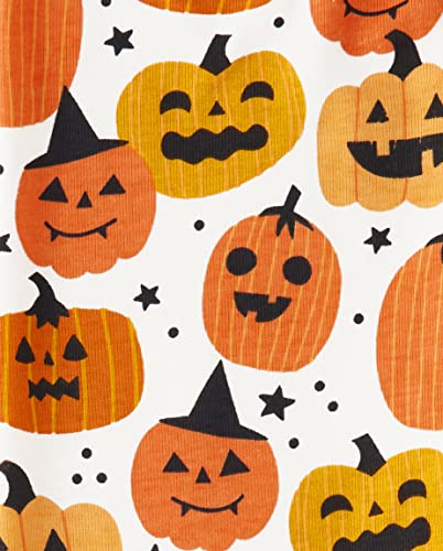 Gymboree,unisex-child,Gymmie Long Sleeve and Pant Cotton 2-Piece Pajama Sets, Big Kid, Toddler,Halloween Pumpkin,3T
