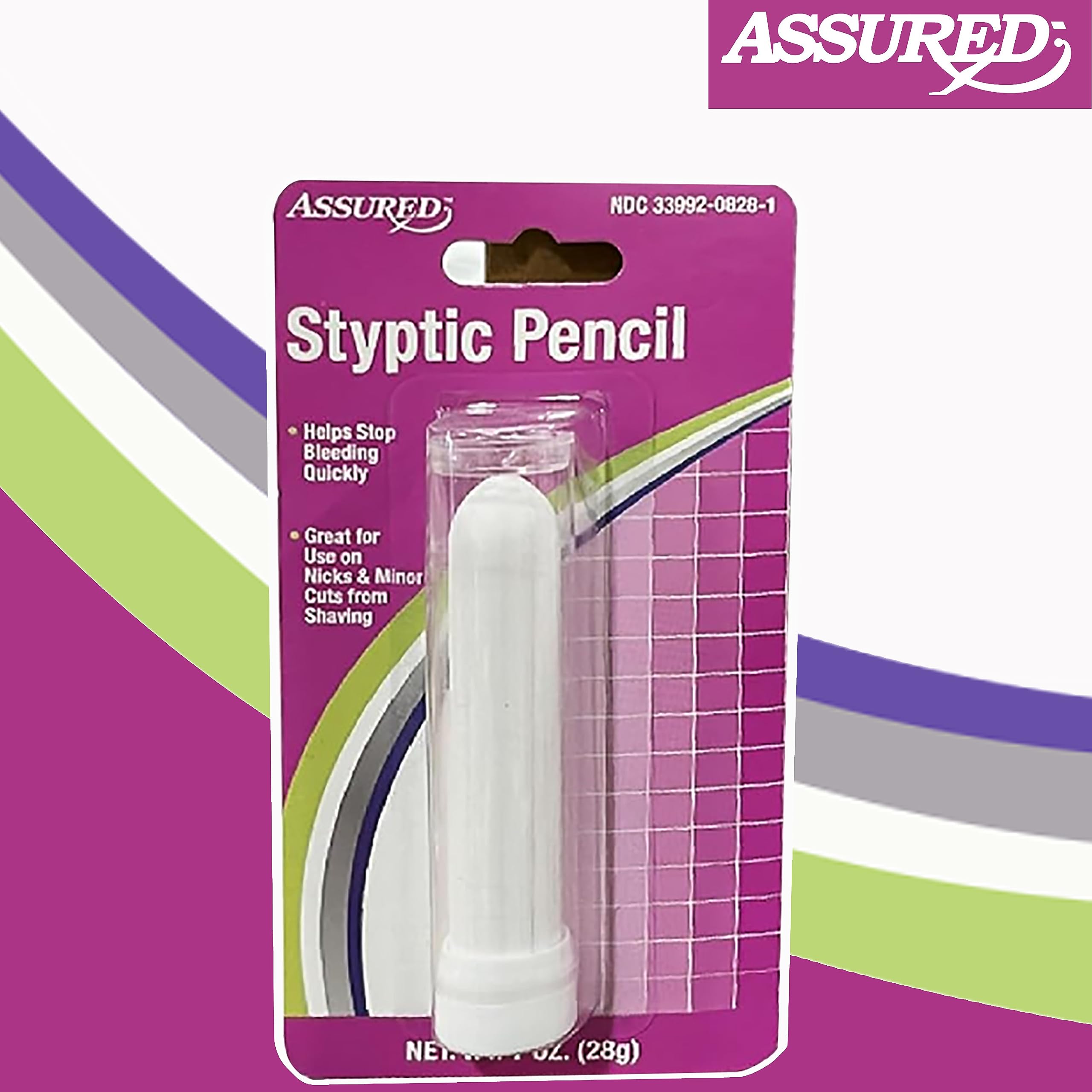 Assured Styptic Pencil 1 Oz - Stop Bleeding Fast, Gentle on Skin. Must-Have for Shaving and Grooming., Pack of 2