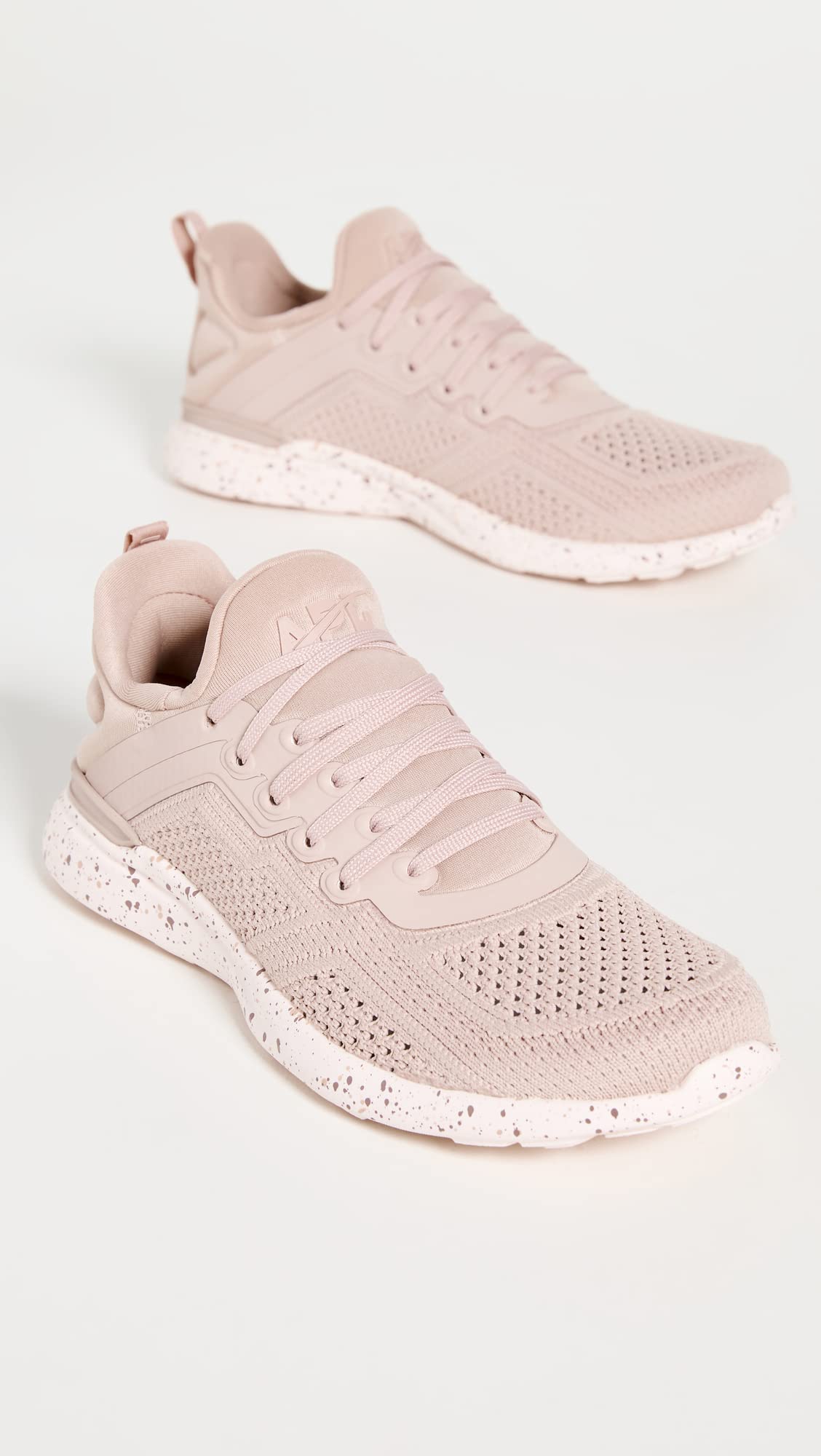 APL: Athletic Propulsion Labs Women's Techloom Tracer Sneakers, Rose Dust/Creme/Speckle, Pink, 5 Medium US