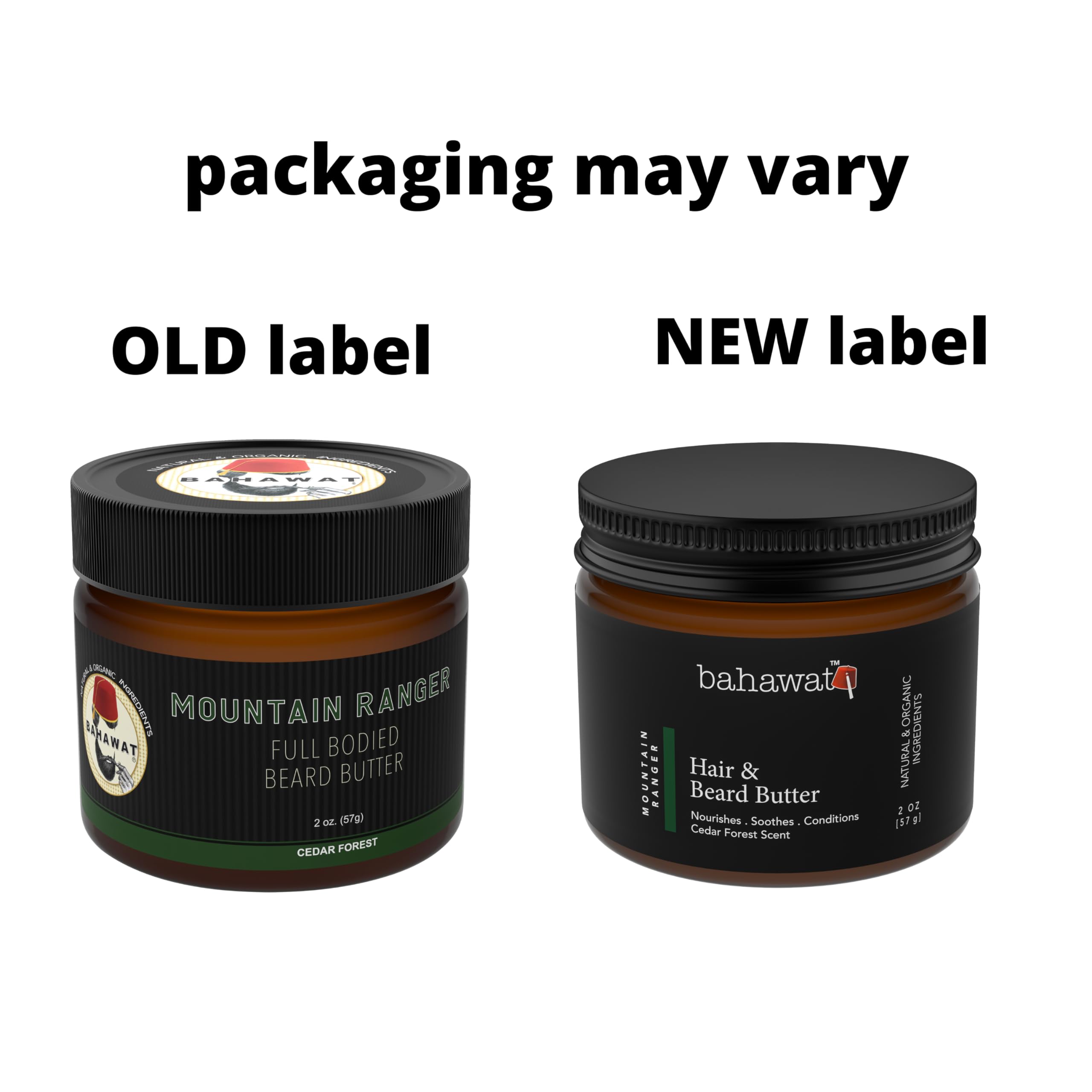 BAHAWAT Hair & Beard Butter -Cedar Forest - Strengthen & Soften Leave in Conditioner β Natural Ingredients | The Best Beard Butter- 2oz- packaging may vary