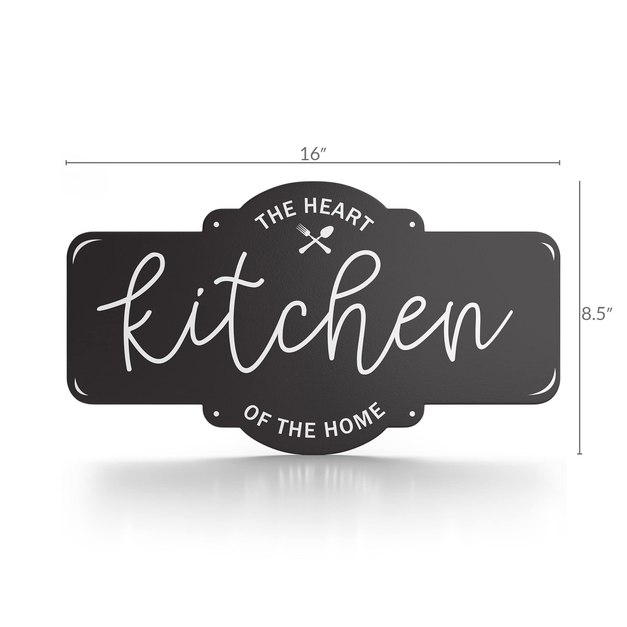 Barnyard Designs Rustic Metal Kitchen Wall Decor Sign, Country Farmhouse Decoration for Your Home, Kitchen, or Dining Room, 16β x 8.5β