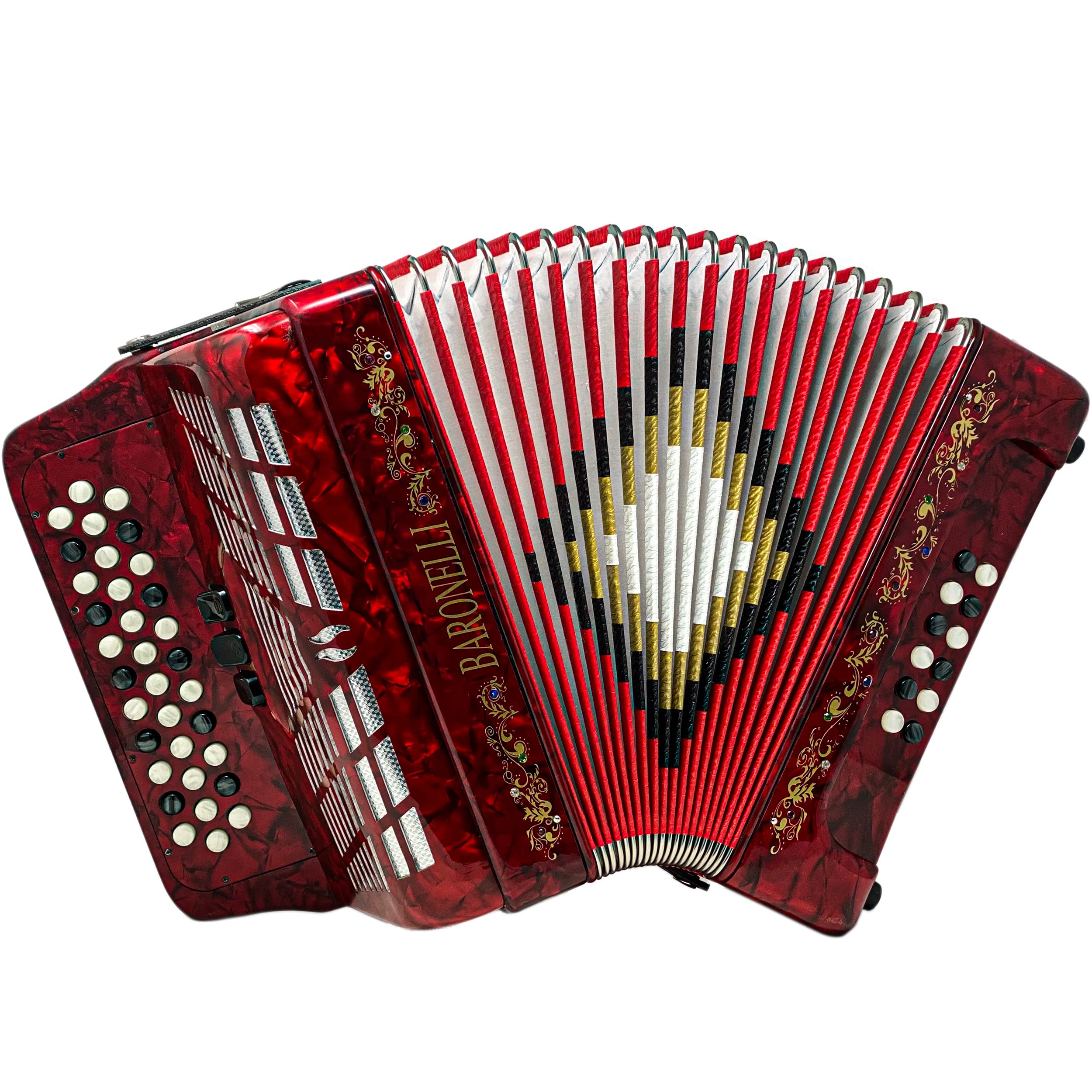 Baronelli Accordion (AC3412F3-RD)