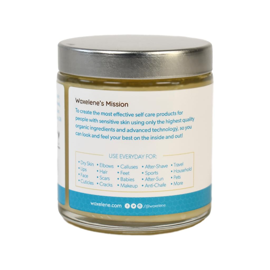 Waxelene Original Aerated Balm, Travel Jar, Organic Multipurpose Ointment the Petroleum Jelly Alternative Eczema Dry Sensitive Skin Face Moisturizer