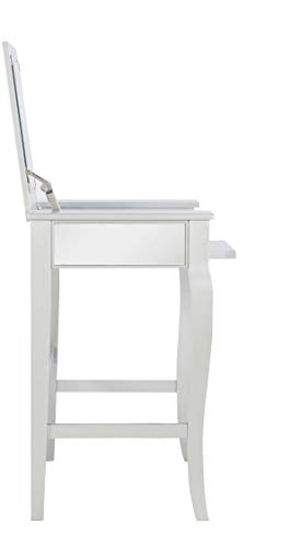 Linon Silver Harper Vanity Set, 32" W x 18" D x 46.75" H