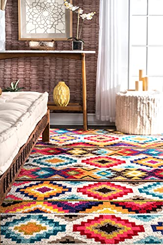 nuLOOM Lizmar Retro Runner Rug, 2' 5" x 8', Multi