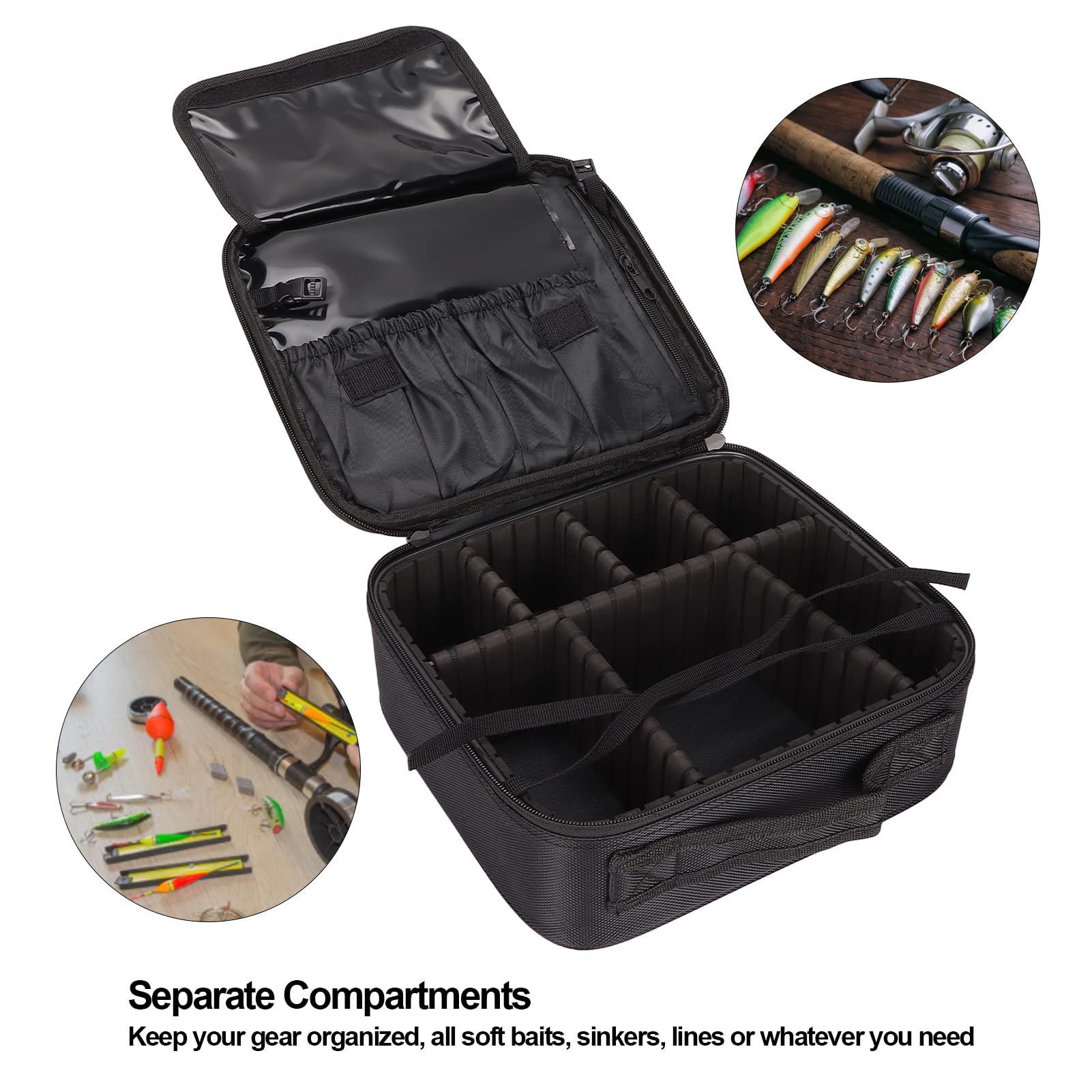 Beaswhca Fishing Gear Set Storage Bag Portable Multifunctional Waterproof Toolbox Accessories Box Fishing straightening Box