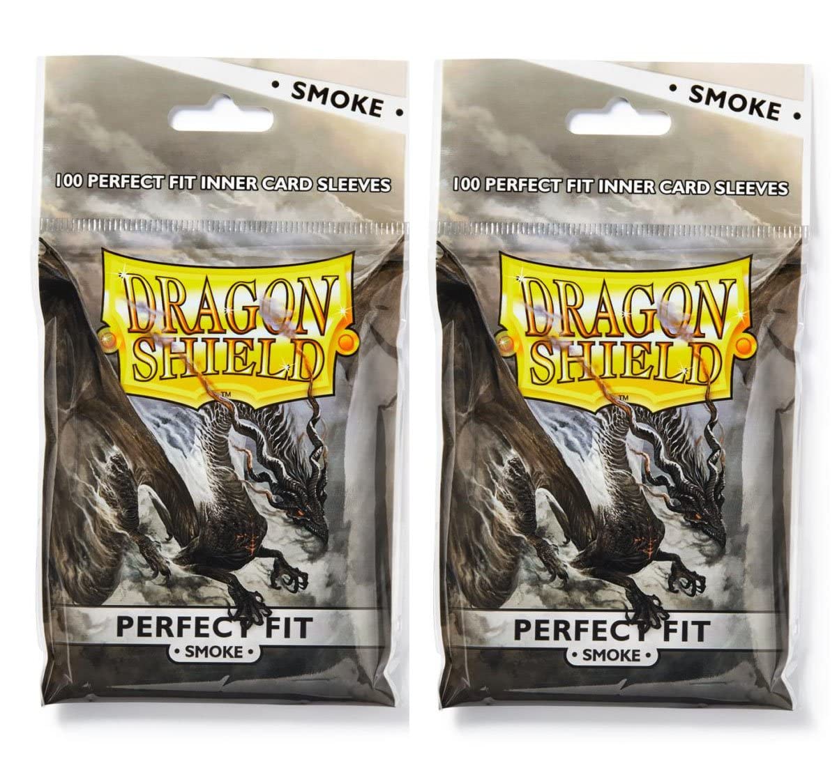 Dragon Shield 100 Standard Size Perfect Fit Smoke Sleeves (2 Packs)