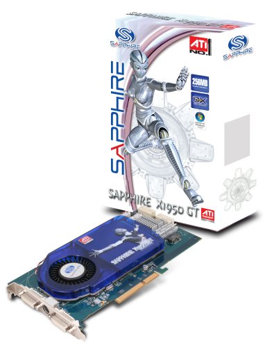 Sapphire Radeon X1950GT 256MB Dual DVI-I / TVO AGP video card lite retail