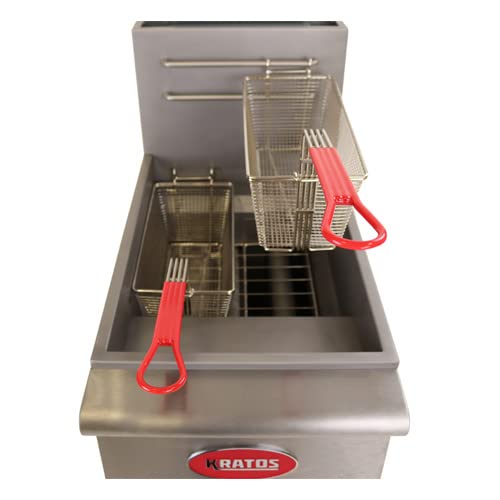 Kratos 29Y-010 Commercial Restaurant Gas Floor Fryer - Three Burners - 40 lb. Capacity - Natural Gas
