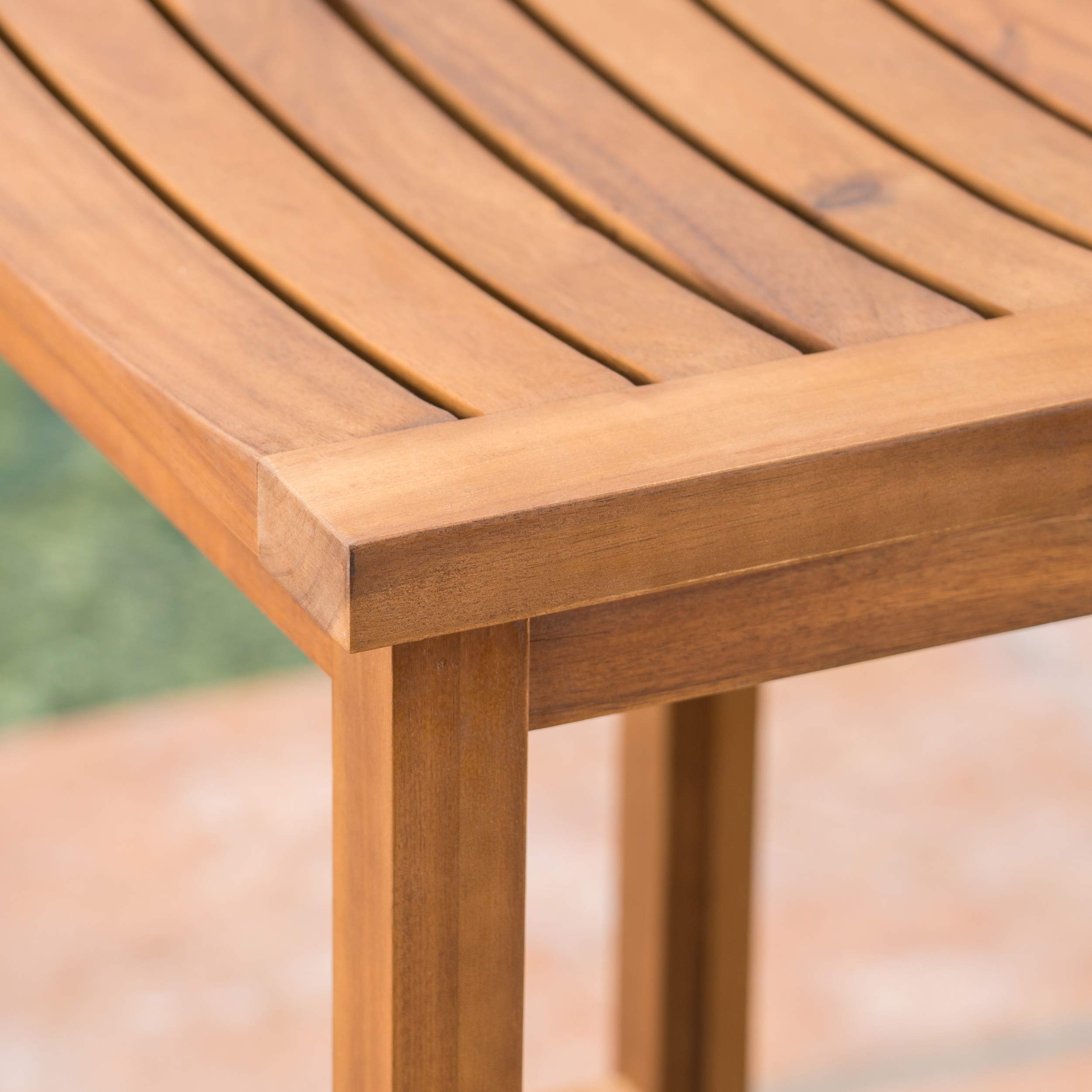 Christopher Knight Home Caribbean Outdoor 30" Acacia Wood Barstools, 2-Pcs Set, Natural Stained