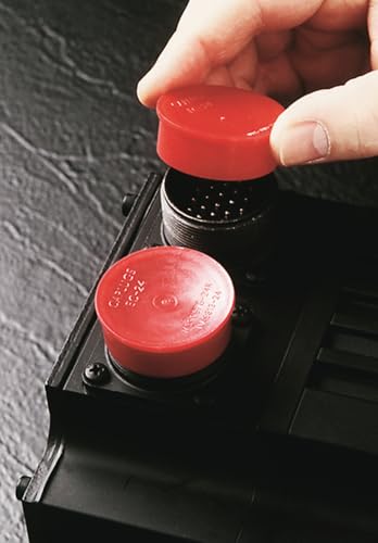 Caplugs EC-25 EC Series – Plastic Cap for Threaded Connectors, 20 Pack, Red LD-PE, Nominal Thread Size 1-9/16" Flanged, Protective Closures, Dirt & Moisture Seals, Finishing, Masking, Easy Removal