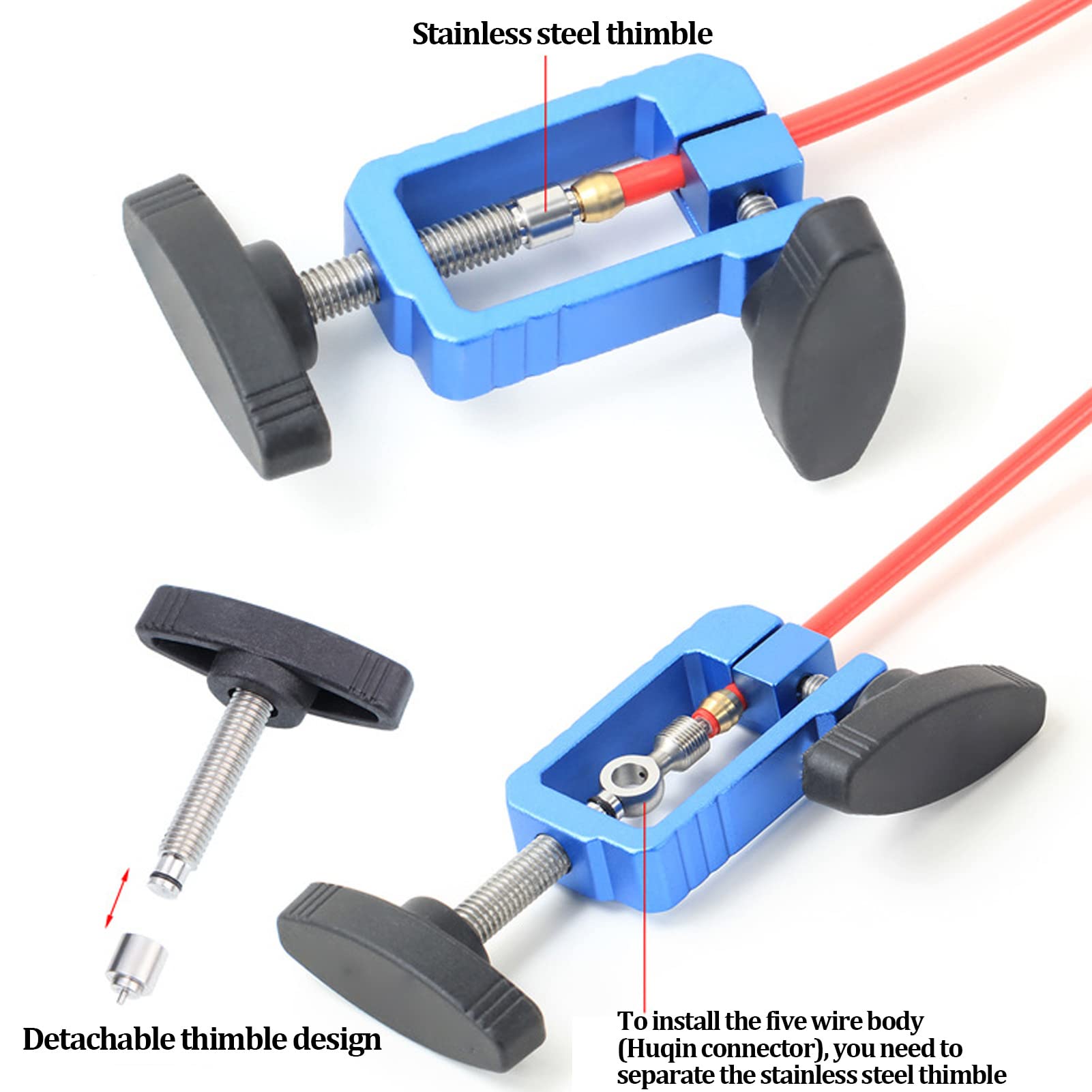 Beaxutcizh Risk 2 in 1 Hydraulic Hose Fitting Insert Tool Bike Needle Driver Insertion Tool Oil Tube Pushing Device for MTB Road Bike