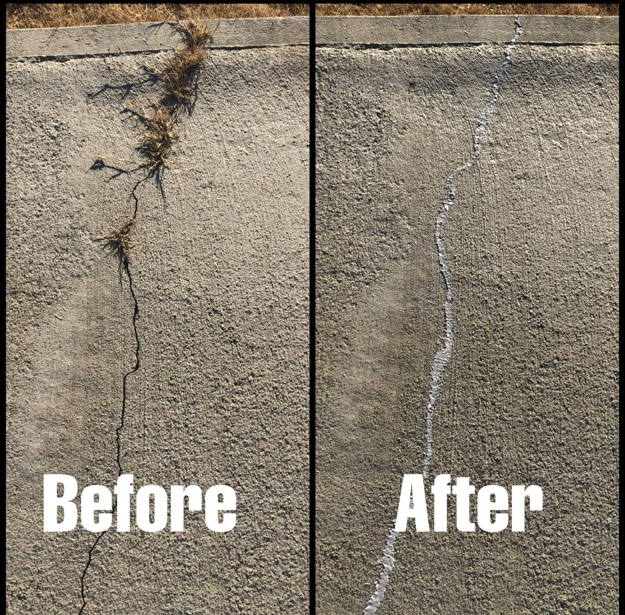 Bluestar Flexible Concrete Crack Filler (Gray), DIY - No Special Tools Needed, Fill Cracks in Concrete Driveways, Sidewalks, Patios, Garage and Basement Floors. 16 fl. oz. Bottle.