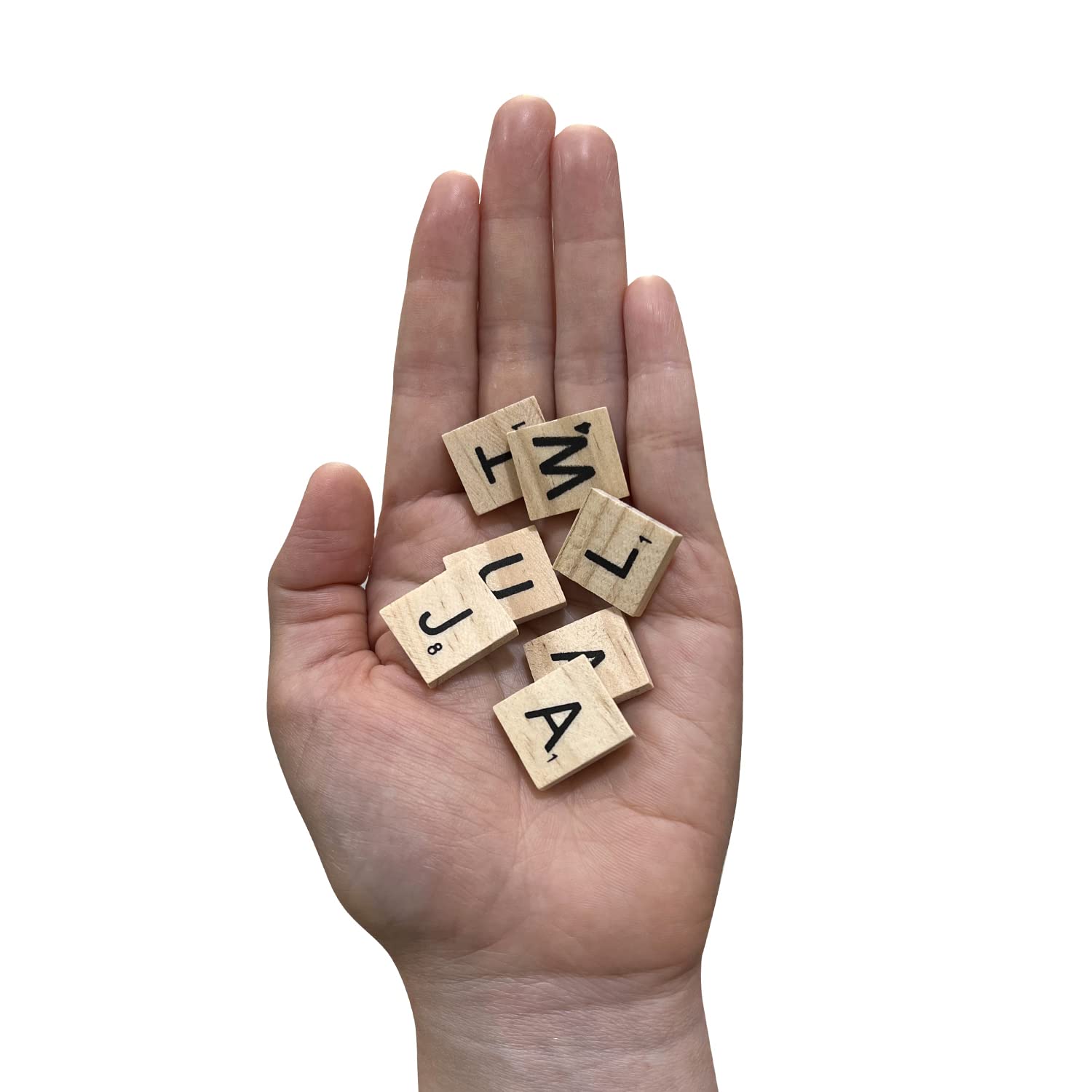 BallHull 400 Pcs Scrabble Letters, Wooden Scrabble Tiles for Making Alphabet Coasters and Scrabble Crosswords
