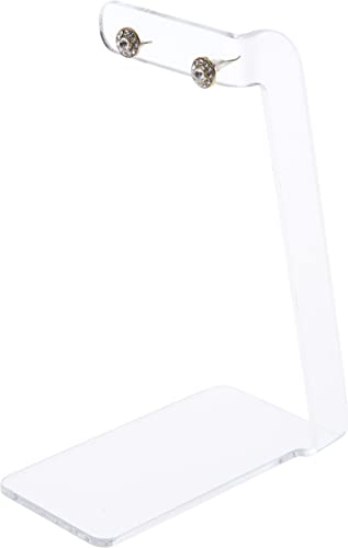 Plymor Clear Acrylic Signpost-style Pair Hanging Earring Display Stand, 2.375" W x 4" D x 6" H