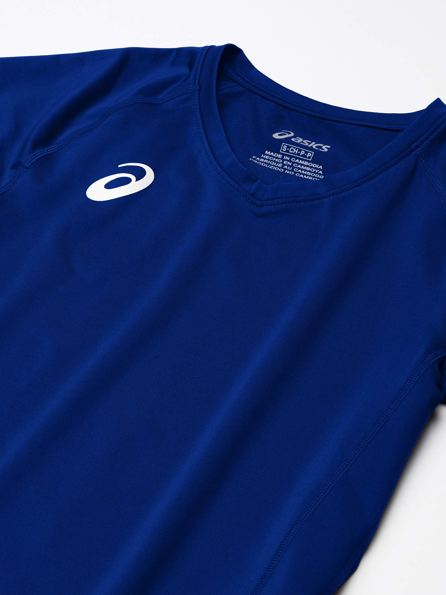 ASICS Spin Serve Volleyball Jersey Short Sleeve, Team Royal, Medium