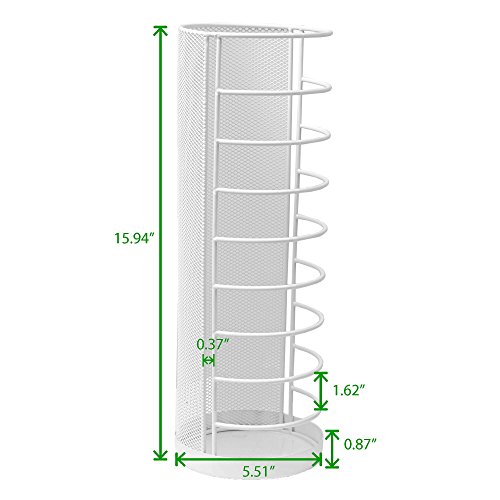 Mind Reader UMBHWIRE-WHT Mini Umbrella Stand Rack Holder, White