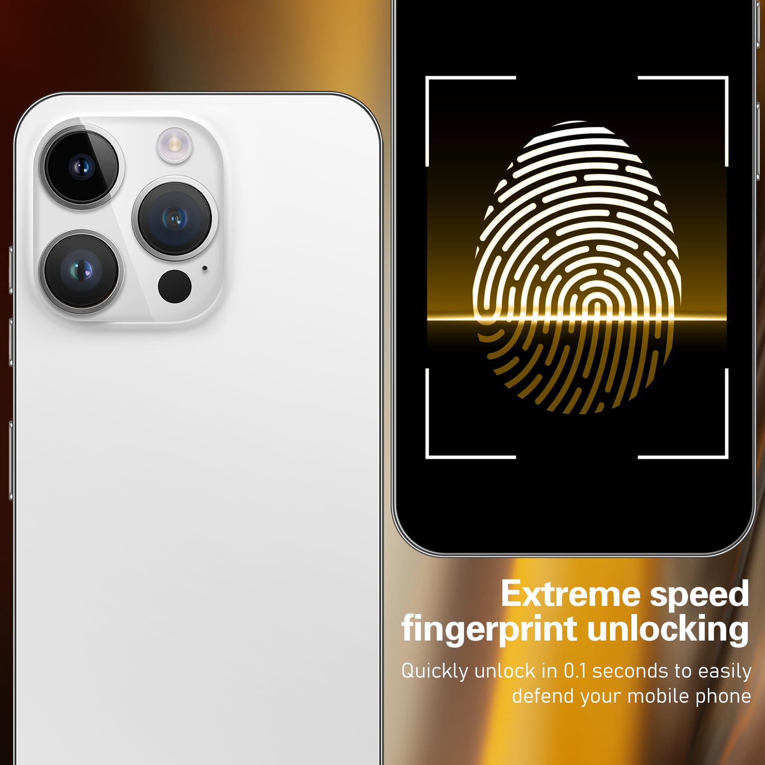 BDWJW 6GB+256GB Fully Unlocked Cell Phone for Android 13, 6.8" Unlocked Cell Phone, 6800mAh, 48MP+108MP Dual Camera/Dual SIM/Fingerprint Lock/Face ID 5G Phone