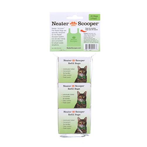 Neater Pet Brands 360-200-HD3 Scooper Refill Bags, Green (Pack of 3, 45bags)