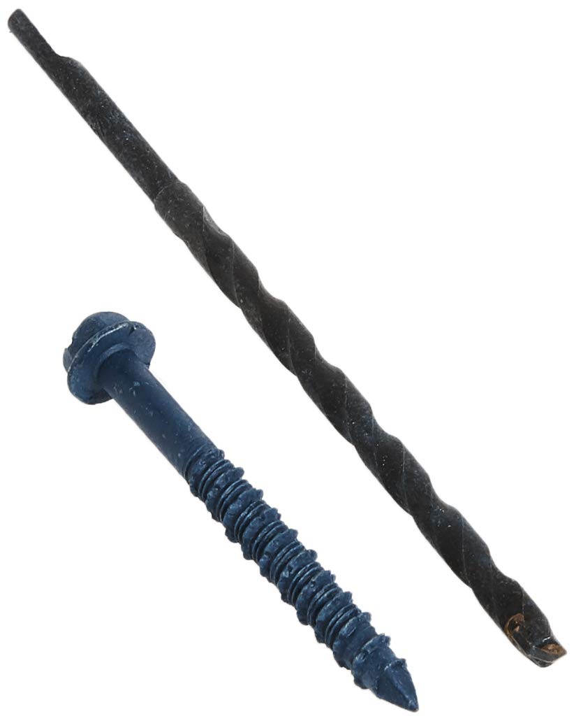 ITW Brands 24325 1/4" x 2.25", Steel, Hex Washer Head Concrete Anchors, Silver