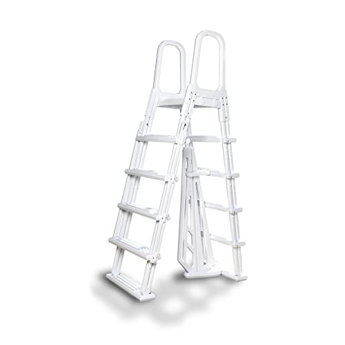 Blue Torrent A-Frame Flip Up Pool Ladder for Above Ground Pools