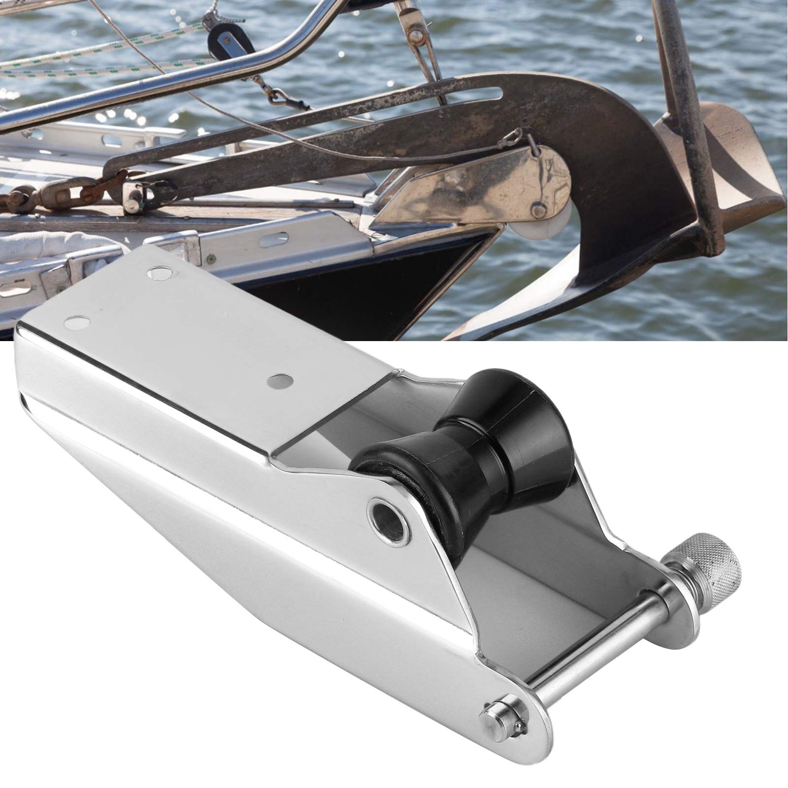 Anchor Roller Stainless Steel,7.88in Anchor Roller Fixed Bracket 316 Stainless Steel Marine Boat Docking Hardware Accessories