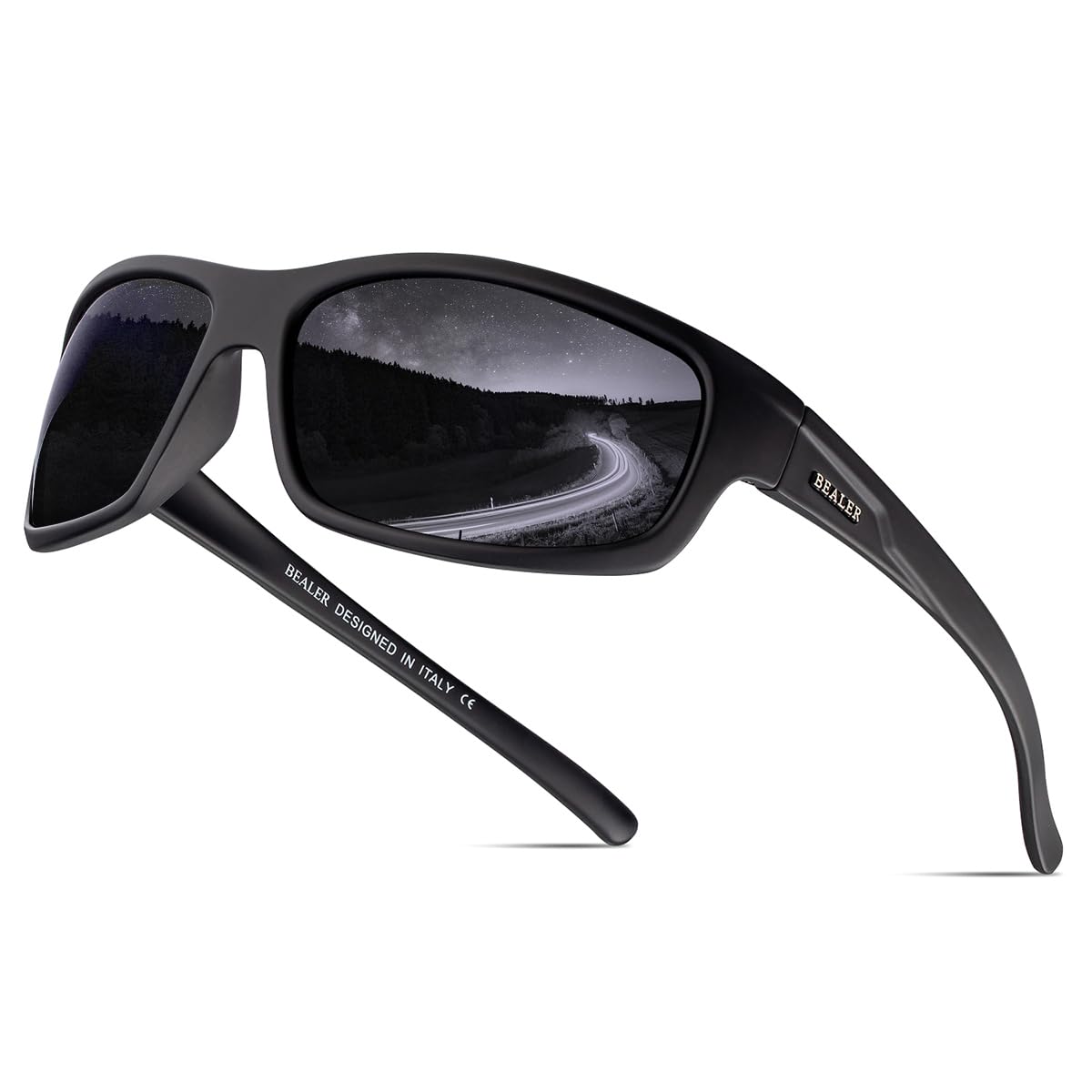 BEALER Polarized Sports Sunglasses for Men Lightweight TR90 Frame Sun Glasses Driving Cycling Fishing UV Protection Shades