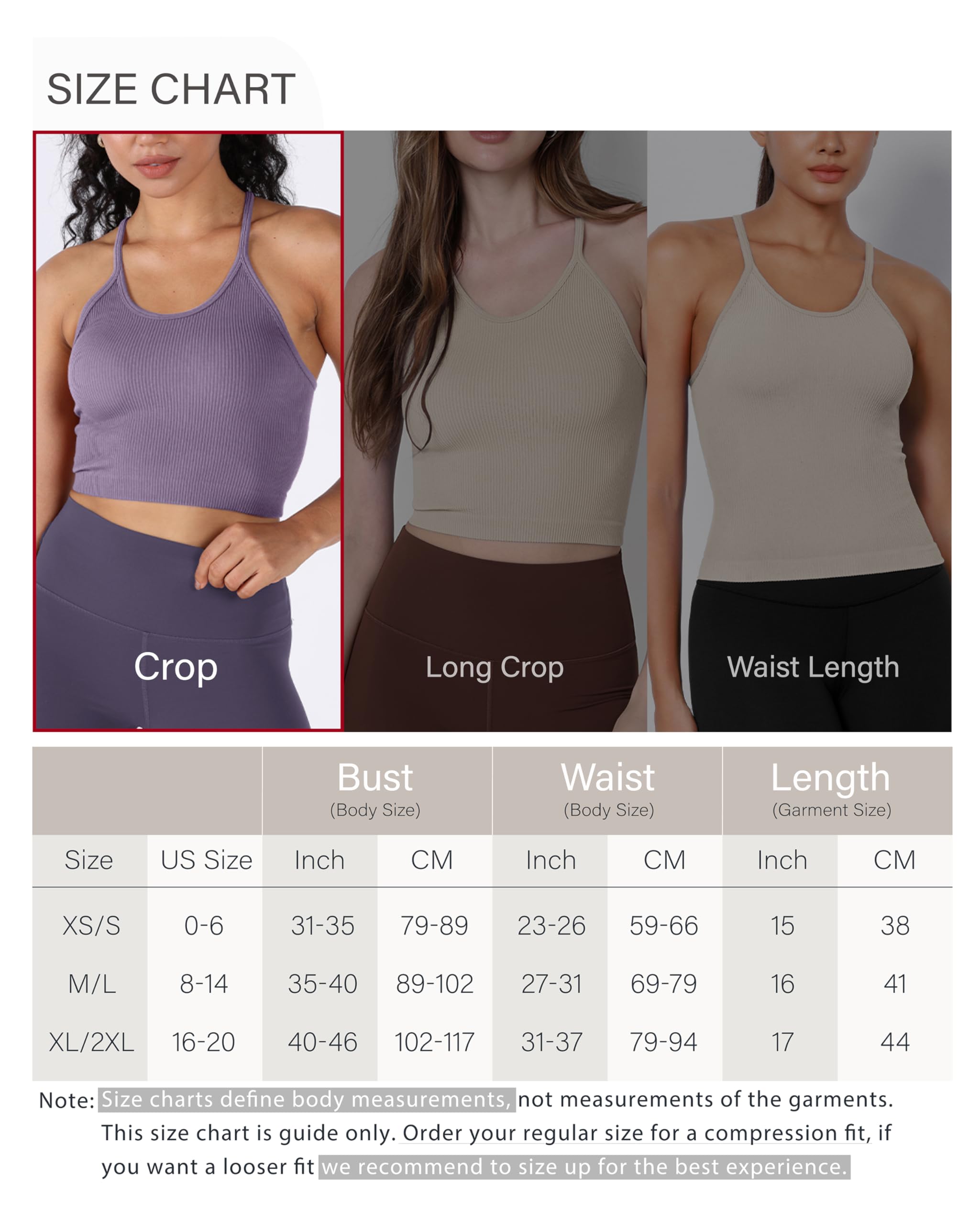 ASLABCREW Women's Crop 4 Piece Seamless Ribbed Camisole Strappy Cropped Tank Tops, Mushroom+Clay+Brunette+Wine, Medium/Large