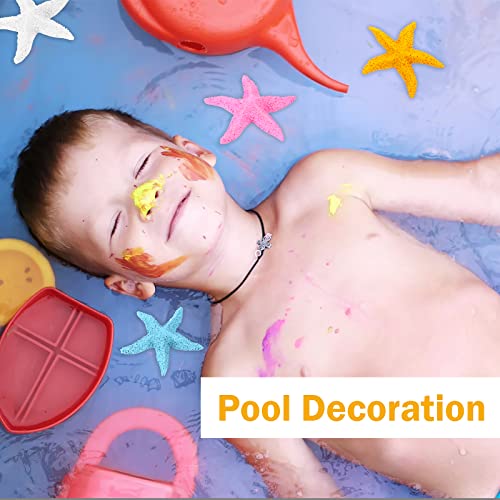 Cobee® Realistic Starfish Aquarium Ornament, 4 Pieces Resin Starfish Fish Tank Decoration Tropical Sea Animal Aquarium Decor Simulation Starfish Figurines Fish Tank Accessories