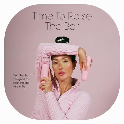 Bala Bars - Set of 2 (3lb Each) | Dumbbell Set | Yoga, Dance, Barre, Pilates, Cardio, Aerobics, Walking | Charcoal