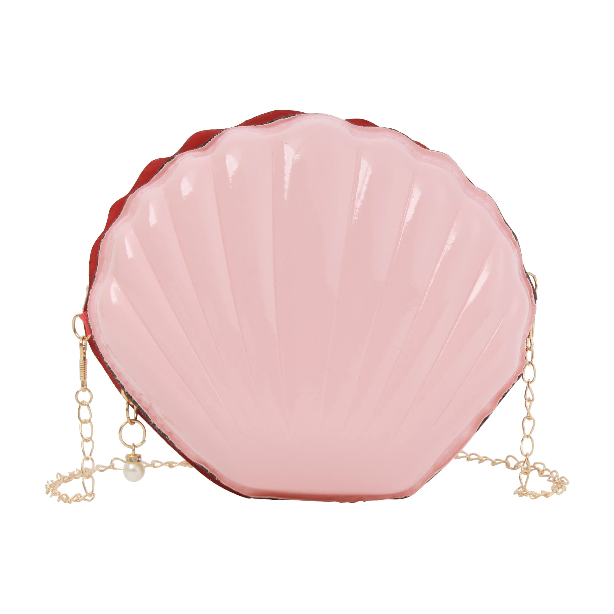 Felice Ann Women Mini Glitter Sequins Seashell Cross-body Bag Chain Strap Shoulder Bag Evening Clutch Handbag