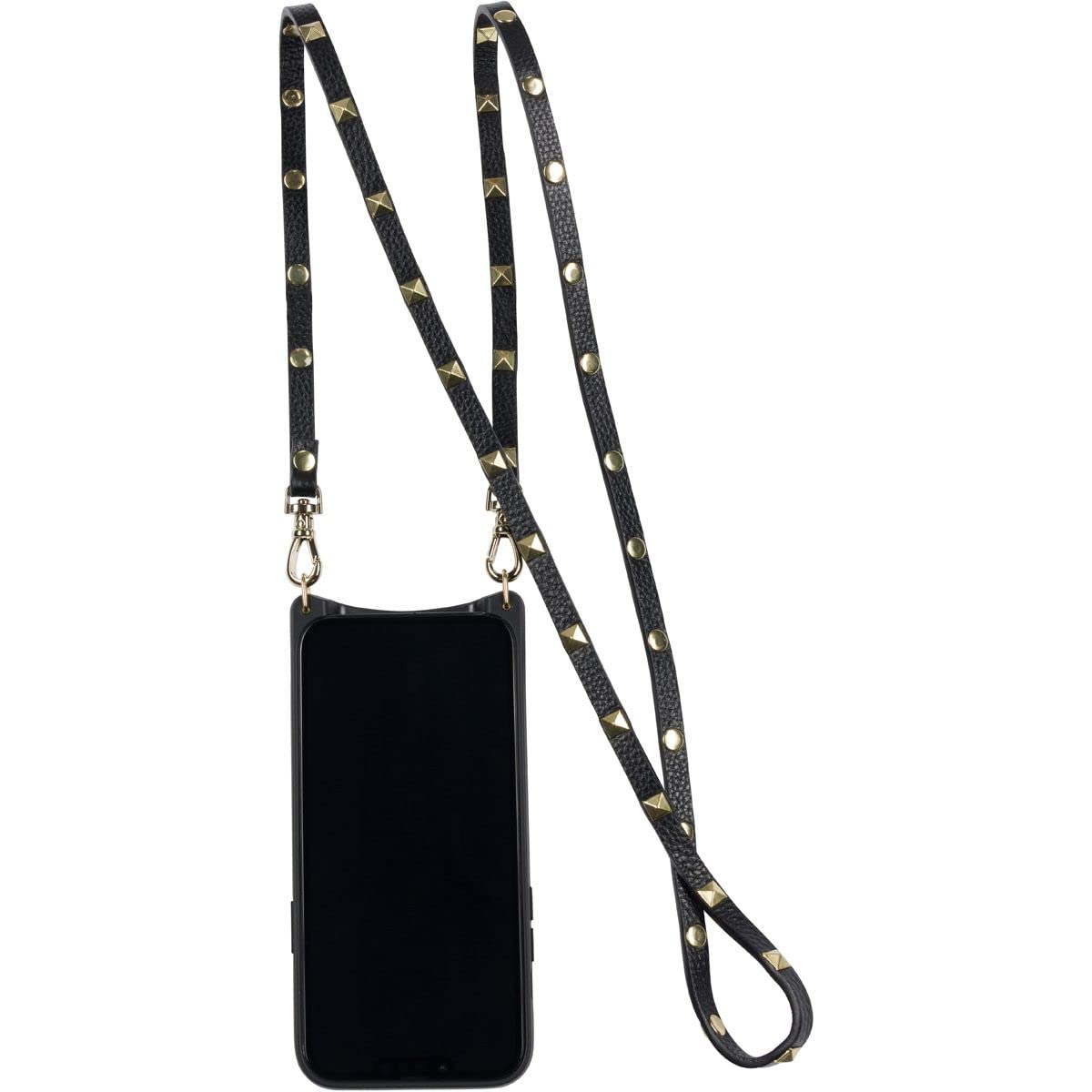 Bandolier Sarah Crossbody and Expanded Zip Pouch Set - for iPhone 13 Pro Max - Black / Gold