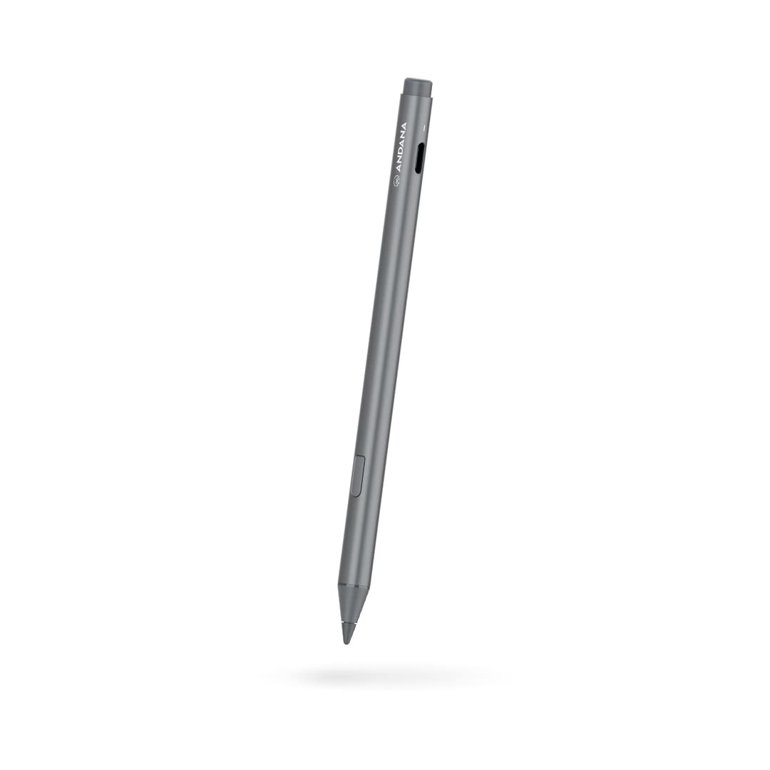 Andana MPP Stylus EC Pen 2.0 Tilt Pen Digital Stylus, 4096 Pressure Sensitivity, USB-C Rechargeable, Palm Rejection, Surface Pen Compatible with Microsoft, Some Asus, Acer, Dell, HP, Vaio Stylus Pen